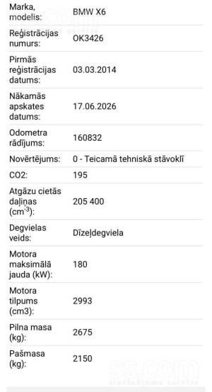 Melns BMW X6 2014 Rīga, ar dzinēja tilpumu 3.00 L un nobraukumu 172 tūkst. km par 15900 €, foto 29 vietnē AUTOMOTO.COM.LV