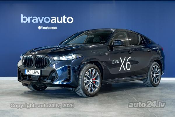 Black BMW X6 2026 in Tallinn, with an engine capacity of 3.00 L and mileage of 5 thousand km for 93130 €, photo 1 on AUTOMOTO.COM.LV
