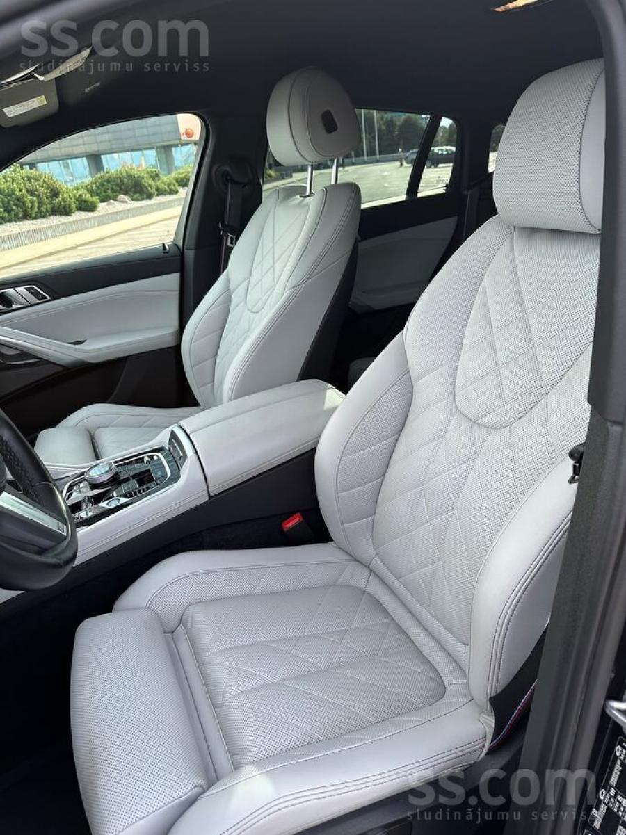 Blue BMW X6 2024 in Riga, with an engine capacity of 3.00 L and mileage of 45 thousand km for 66500 €, photo 14 on AUTOMOTO.COM.LV