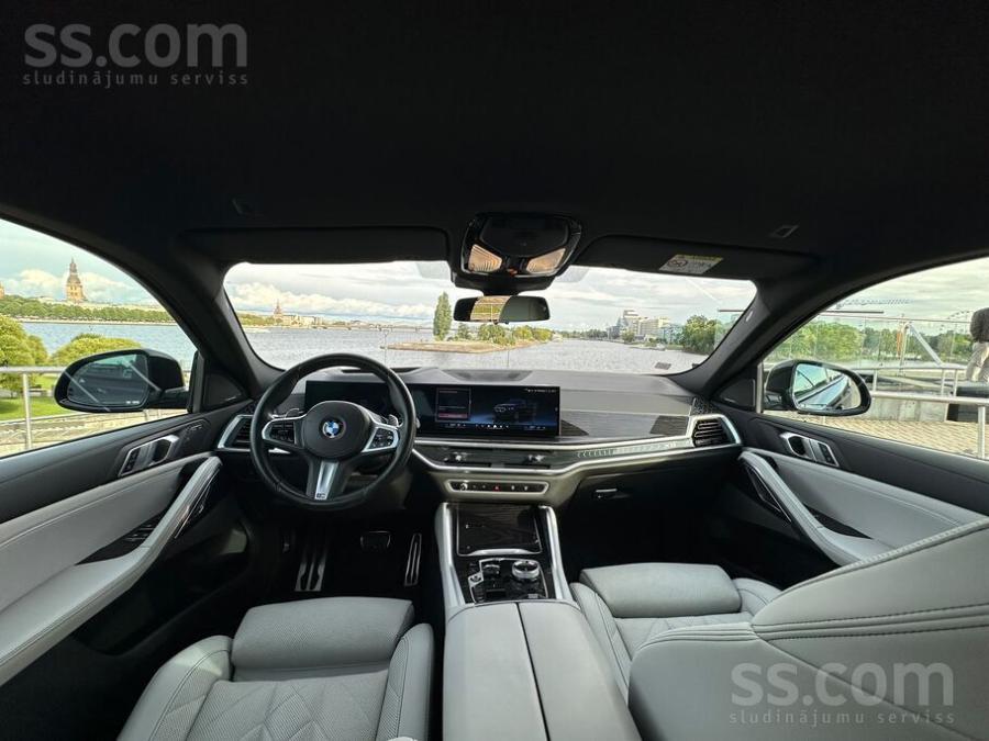 Blue BMW X6 2024 in Riga, with an engine capacity of 3.00 L and mileage of 45 thousand km for 66500 €, photo 21 on AUTOMOTO.COM.LV