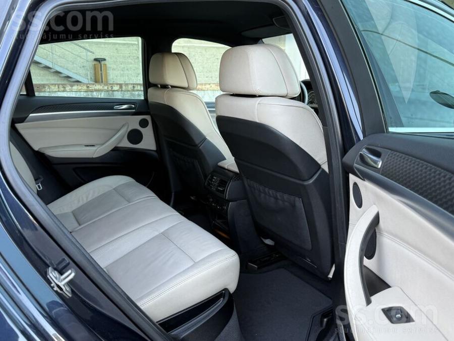 Blue BMW X6 2013 in Riga, with an engine capacity of 3.00 L and mileage of 0 thousand km for 13450 €, photo 11 on AUTOMOTO.COM.LV