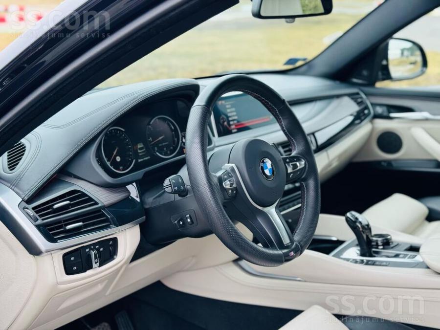 Blue BMW X6 2015 in Riga, with an engine capacity of 3.00 L and mileage of 137 thousand km for 25000 €, photo 5 on AUTOMOTO.COM.LV