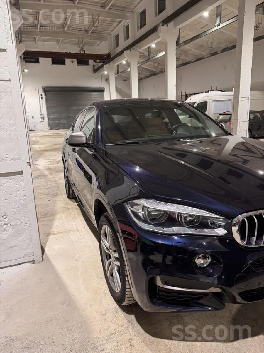 Blue BMW X6 2015 in Riga, with an engine capacity of 3.00 L and mileage of 158 thousand km for 26600 €, photo 3 on AUTOMOTO.COM.LV