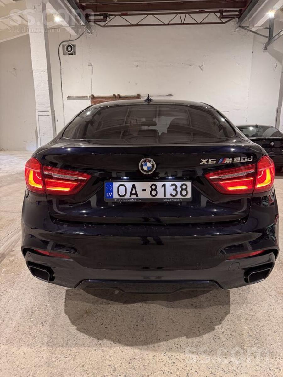 Blue BMW X6 2015 in Riga, with an engine capacity of 3.00 L and mileage of 158 thousand km for 26600 €, photo 6 on AUTOMOTO.COM.LV