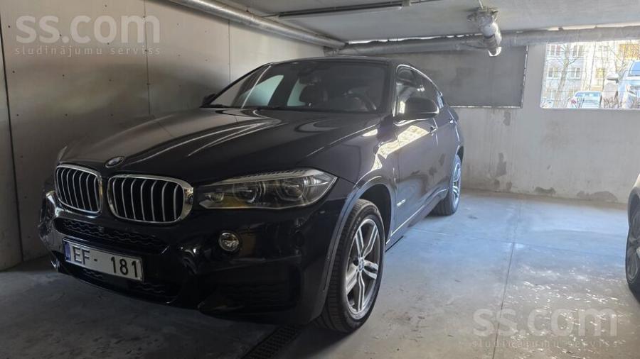 Blue BMW X6 2017 in Riga, with an engine capacity of 3.00 L and mileage of 213 thousand km for 26400 €, photo 1 on AUTOMOTO.COM.LV