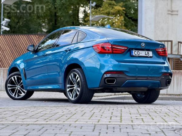 Blue BMW X6 2018 in Jelgava, with an engine capacity of 3.00 L and mileage of 102 thousand km for 36000 €, photo 3 on AUTOMOTO.COM.LV