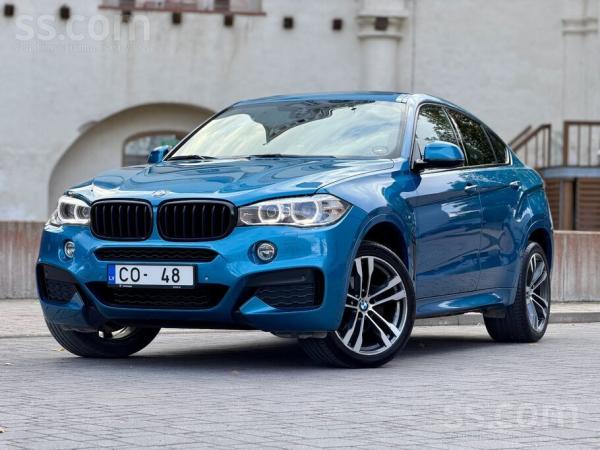 Blue BMW X6 2018 in Jelgava, with an engine capacity of 3.00 L and mileage of 102 thousand km for 36000 €, photo 5 on AUTOMOTO.COM.LV