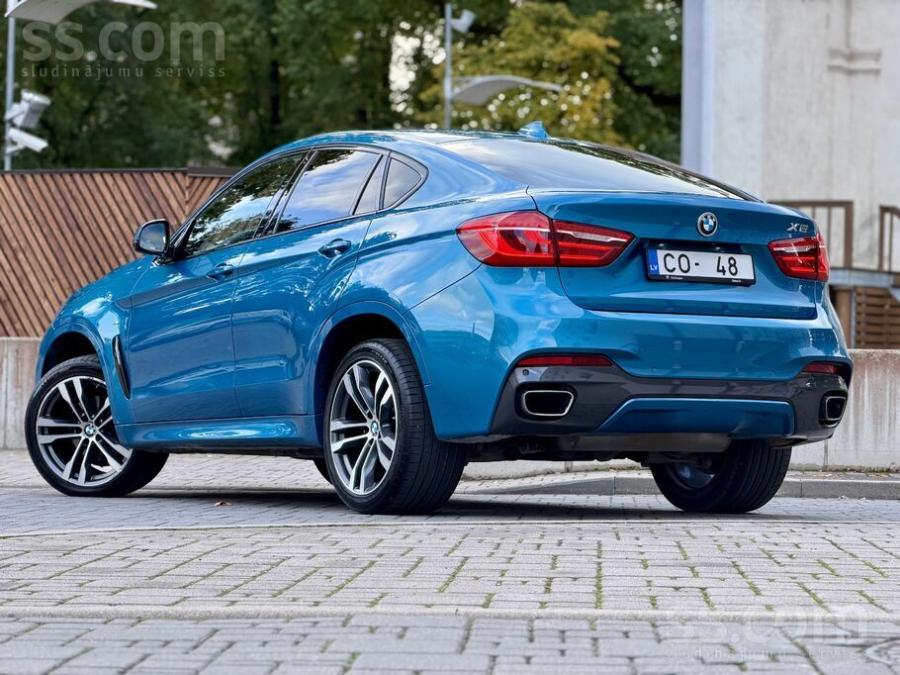Blue BMW X6 2018 in Jelgava, with an engine capacity of 3.00 L and mileage of 102 thousand km for 33000 €, photo 3 on AUTOMOTO.COM.LV