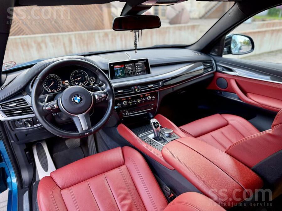 Blue BMW X6 2018 in Jelgava, with an engine capacity of 3.00 L and mileage of 102 thousand km for 33000 €, photo 25 on AUTOMOTO.COM.LV