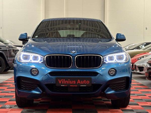 Blue BMW X6 2019 in Vilnius, with an engine capacity of 2.99 L and mileage of 91 thousand km for 39990 €, photo 2 on AUTOMOTO.COM.LV