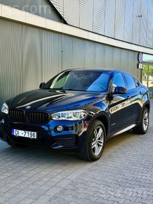Blue BMW X6 2019 in Riga, with an engine capacity of 3.00 L and mileage of 98 thousand km for 32300 €, photo  on AUTOMOTO.COM.LV