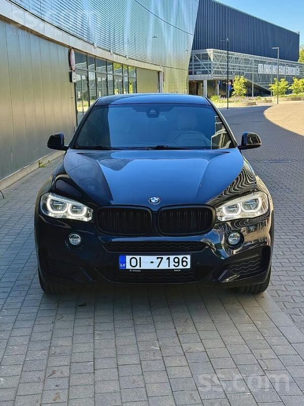 Blue BMW X6 2019 in Riga, with an engine capacity of 3.00 L and mileage of 98 thousand km for 32300 €, photo 3 on AUTOMOTO.COM.LV
