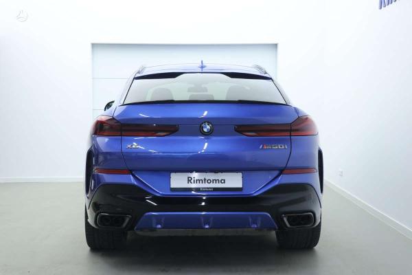 Blue BMW X6 2020 in Vilnius, with an engine capacity of 4.40 L and mileage of 52 thousand km for 59990 €, photo 7 on AUTOMOTO.COM.LV