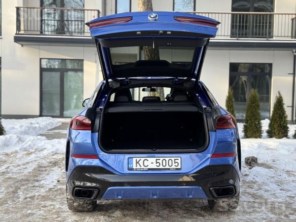 Blue BMW X6 2020 in Riga, with an engine capacity of 3.00 L and mileage of 73 thousand km for 58900 €, photo 6 on AUTOMOTO.COM.LV