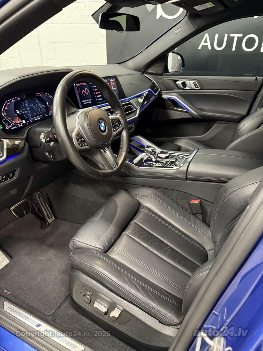 Blue BMW X6 2020 in Tallinn, with an engine capacity of 3.00 L and mileage of 146 thousand km for 55995 €, photo 12 on AUTOMOTO.COM.LV