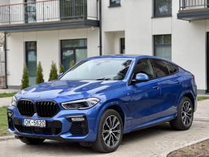 Blue BMW X6 2020 in Riga, with an engine capacity of 3.00 L and mileage of 77 thousand km for 54800 €, photo  on AUTOMOTO.COM.LV