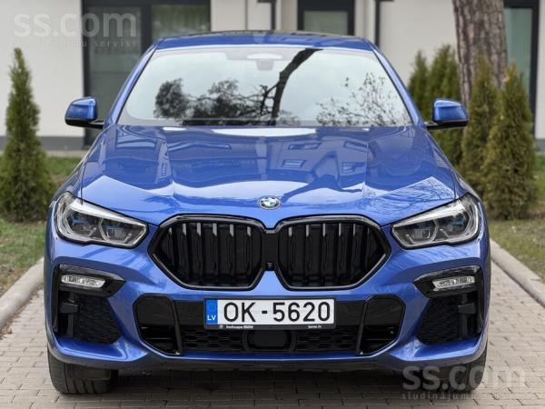 Синий БМВ Х6 2020 в Рига, объемом двигателя 3.00 л и пробегом 77 тыс. км за 54800 €, фото 2 на AUTOMOTO.COM.LV