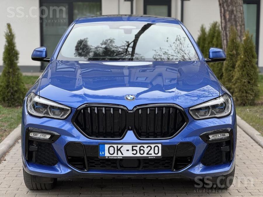 Blue BMW X6 2020 in Riga, with an engine capacity of 3.00 L and mileage of 77 thousand km for 54800 €, photo 3 on AUTOMOTO.COM.LV
