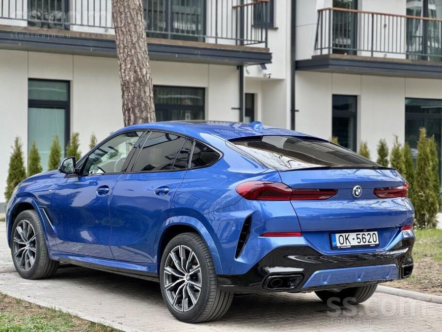 Blue BMW X6 2020 in Riga, with an engine capacity of 3.00 L and mileage of 77 thousand km for 54800 €, photo 9 on AUTOMOTO.COM.LV