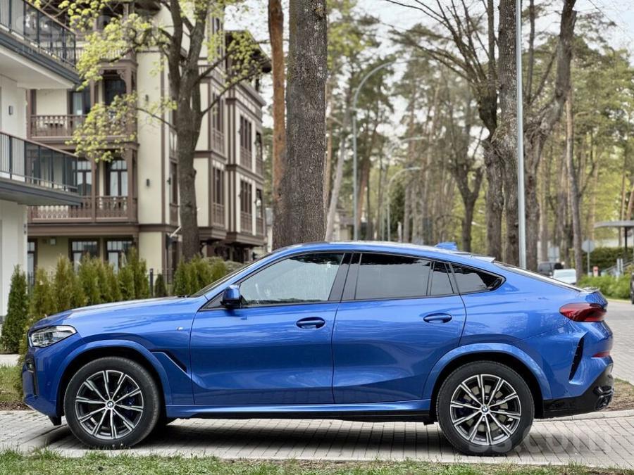 Blue BMW X6 2020 in Riga, with an engine capacity of 3.00 L and mileage of 77 thousand km for 54800 €, photo 10 on AUTOMOTO.COM.LV