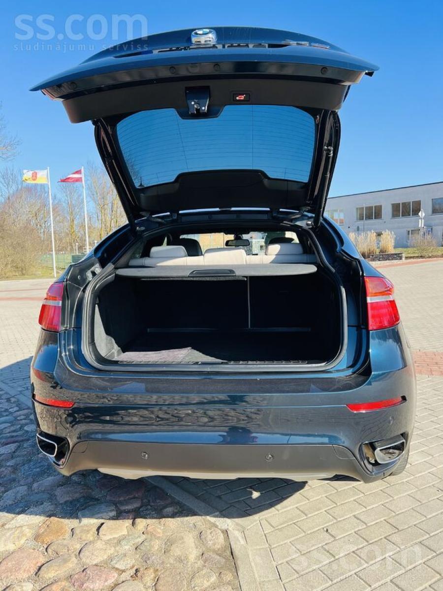 Blue BMW X6 2014 in Bauska, with an engine capacity of 3.00 L and mileage of 299 thousand km for 15500 €, photo 17 on AUTOMOTO.COM.LV