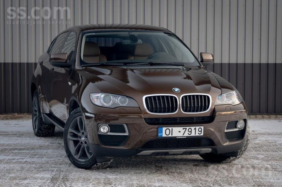 Brown BMW X6 2014 in Talsi, with an engine capacity of 3.00 L and mileage of 142 thousand km for 19950 €, photo 1 on AUTOMOTO.COM.LV