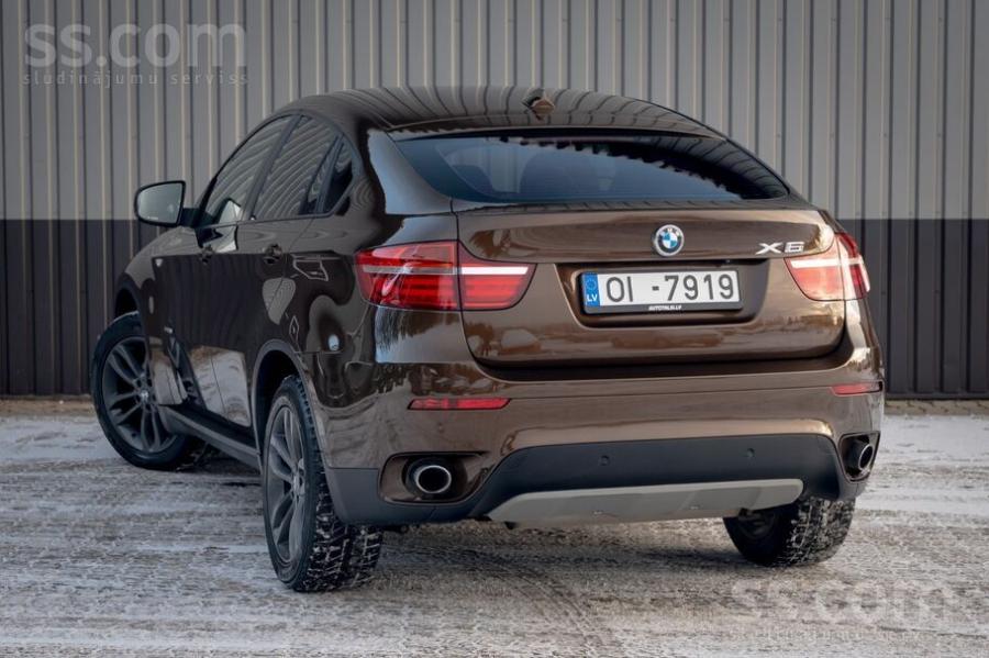 Brown BMW X6 2014 in Talsi, with an engine capacity of 3.00 L and mileage of 142 thousand km for 19950 €, photo 4 on AUTOMOTO.COM.LV