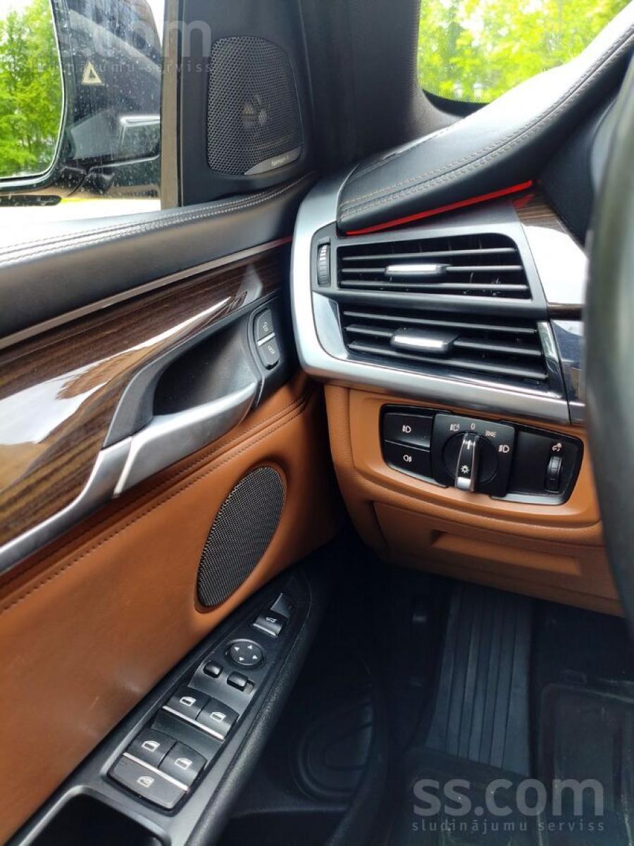 Brown BMW X6 2015 in Preili, with an engine capacity of 3.00 L and mileage of 257 thousand km for 20995 €, photo 35 on AUTOMOTO.COM.LV