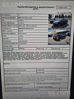 Brown BMW X6 2015 in Riga, with an engine capacity of 3.00 L and mileage of 231 thousand km for 17900 €, photo 12 on AUTOMOTO.COM.LV