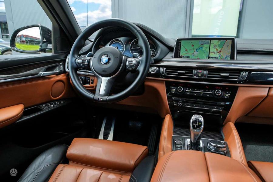 Brown BMW X6 2016 in Kaunas, with an engine capacity of 3.00 L and mileage of 144 thousand km for 27450 €, photo 17 on AUTOMOTO.COM.LV