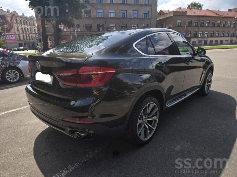 Brown BMW X6 2016 in Riga, with an engine capacity of 3.00 L and mileage of 95 thousand km for 27990 €, photo 4 on AUTOMOTO.COM.LV