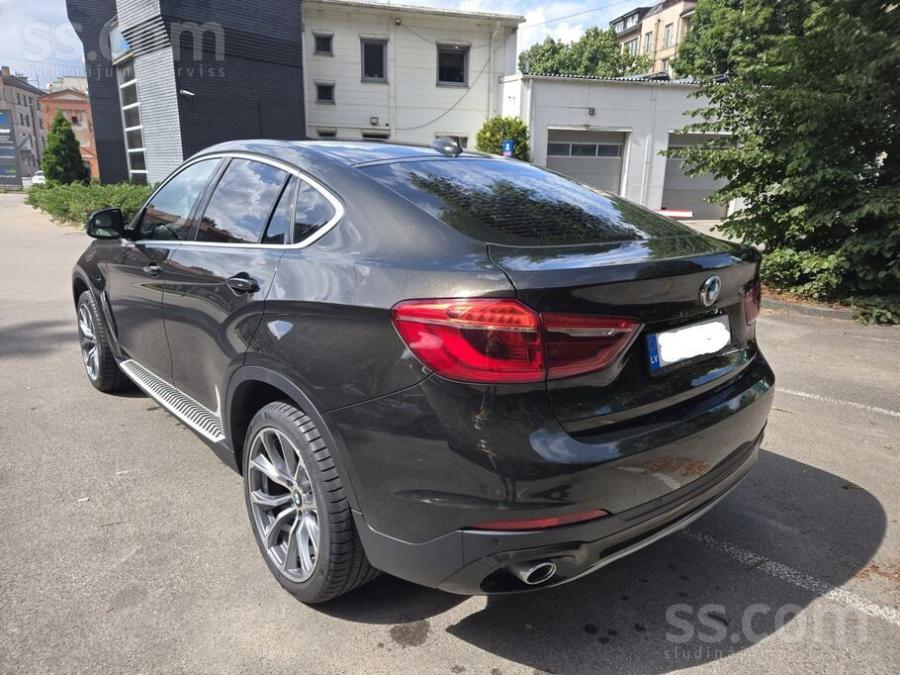 Brown BMW X6 2016 in Riga, with an engine capacity of 3.00 L and mileage of 95 thousand km for 27990 €, photo 5 on AUTOMOTO.COM.LV