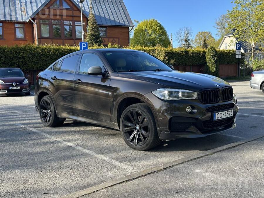 Brown BMW X6 2018 in Jurmala, with an engine capacity of 3.00 L and mileage of 103 thousand km for 10850 €, photo 1 on AUTOMOTO.COM.LV