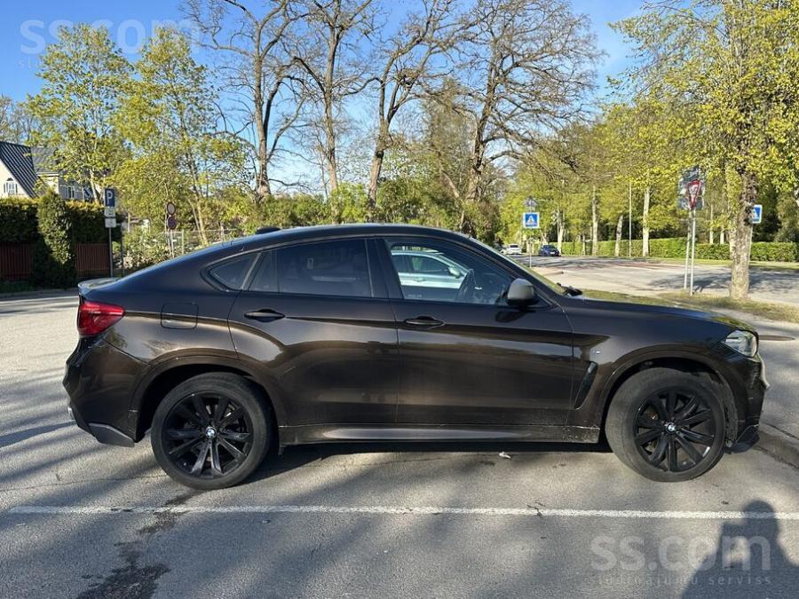 Brown BMW X6 2018 in Jurmala, with an engine capacity of 3.00 L and mileage of 103 thousand km for 10850 €, photo 2 on AUTOMOTO.COM.LV