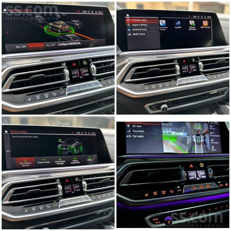 Green BMW X6 2019 in Riga, with an engine capacity of 3.00 L and mileage of 159 thousand km for 50400 €, photo 19 on AUTOMOTO.COM.LV
