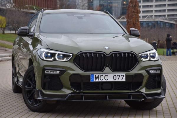 Zaļš BMW X6 2021 Viļņa, ar dzinēja tilpumu 2.99 L un nobraukumu 125 tūkst. km par 69500 €, foto  vietnē AUTOMOTO.COM.LV