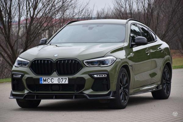 Green BMW X6 2021 in Vilnius, with an engine capacity of 2.99 L and mileage of 125 thousand km for 69500 €, photo 8 on AUTOMOTO.COM.LV