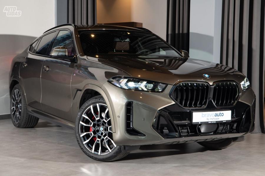 Green BMW X6 2025 in Kaunas, with an engine capacity of 3.00 L and mileage of 16 thousand km for 82771 €, photo 4 on AUTOMOTO.COM.LV