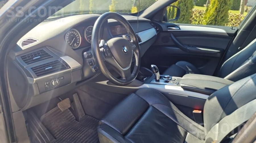 Grey BMW X6 2008 in Liepaja, with an engine capacity of 3.00 L and mileage of 188 thousand km for 13500 €, photo 6 on AUTOMOTO.COM.LV