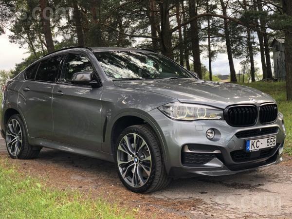 Grey BMW X6 2014 in Riga, with an engine capacity of 3.00 L and mileage of 0 thousand km for 26800 €, photo 3 on AUTOMOTO.COM.LV