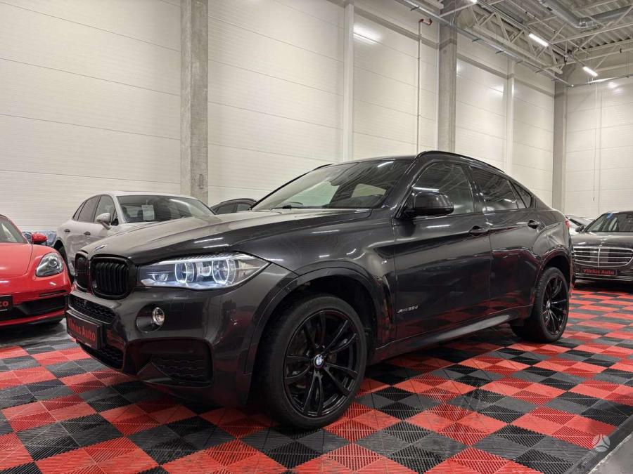 Grey BMW X6 2015 in Vilnius, with an engine capacity of 2.99 L and mileage of 194 thousand km for 24490 €, photo 1 on AUTOMOTO.COM.LV