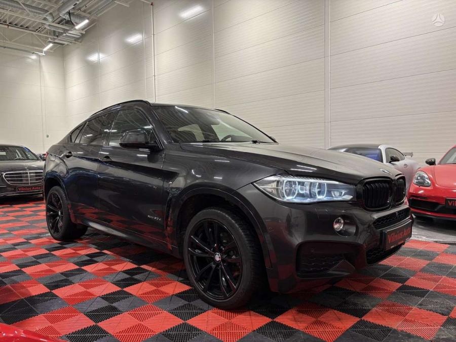 Grey BMW X6 2015 in Vilnius, with an engine capacity of 2.99 L and mileage of 194 thousand km for 24490 €, photo 3 on AUTOMOTO.COM.LV