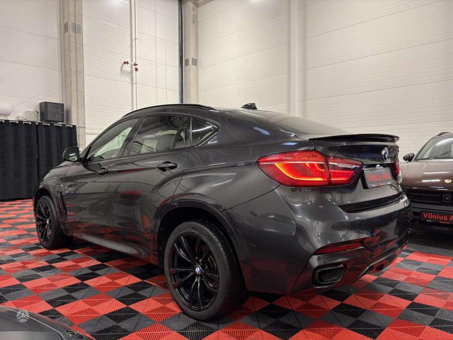 Grey BMW X6 2015 in Vilnius, with an engine capacity of 2.99 L and mileage of 194 thousand km for 24490 €, photo 6 on AUTOMOTO.COM.LV