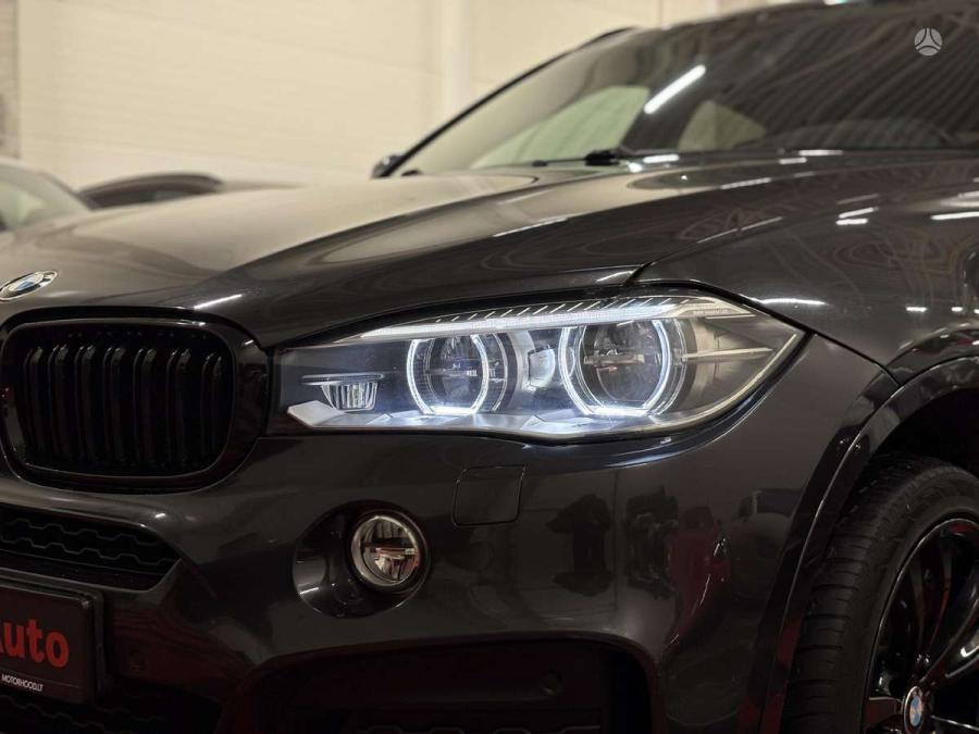 Grey BMW X6 2015 in Vilnius, with an engine capacity of 2.99 L and mileage of 194 thousand km for 24490 €, photo 7 on AUTOMOTO.COM.LV