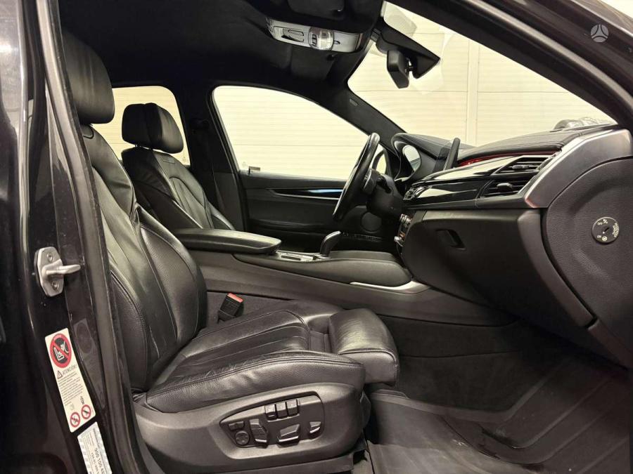 Grey BMW X6 2015 in Vilnius, with an engine capacity of 2.99 L and mileage of 194 thousand km for 24490 €, photo 17 on AUTOMOTO.COM.LV