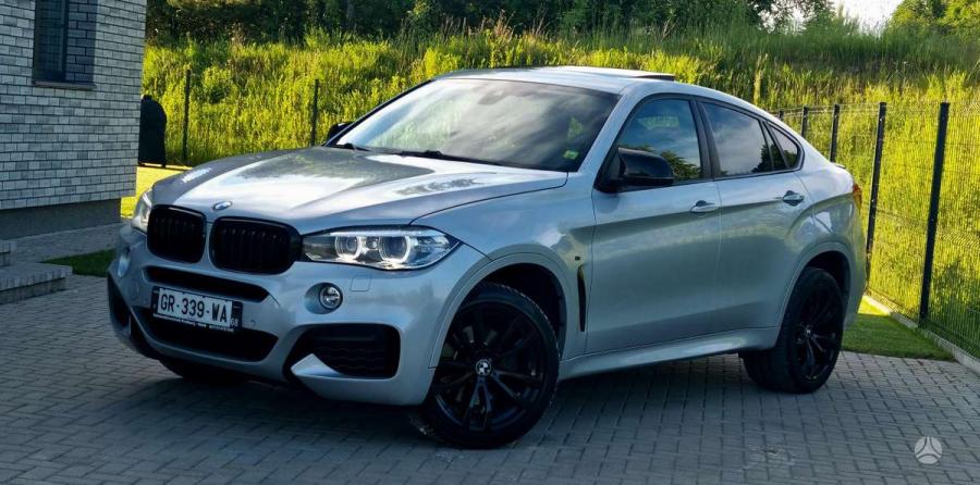 Grey BMW X6 2015 in Vilnius, with an engine capacity of 2.99 L and mileage of 230 thousand km for 19950 €, photo 3 on AUTOMOTO.COM.LV