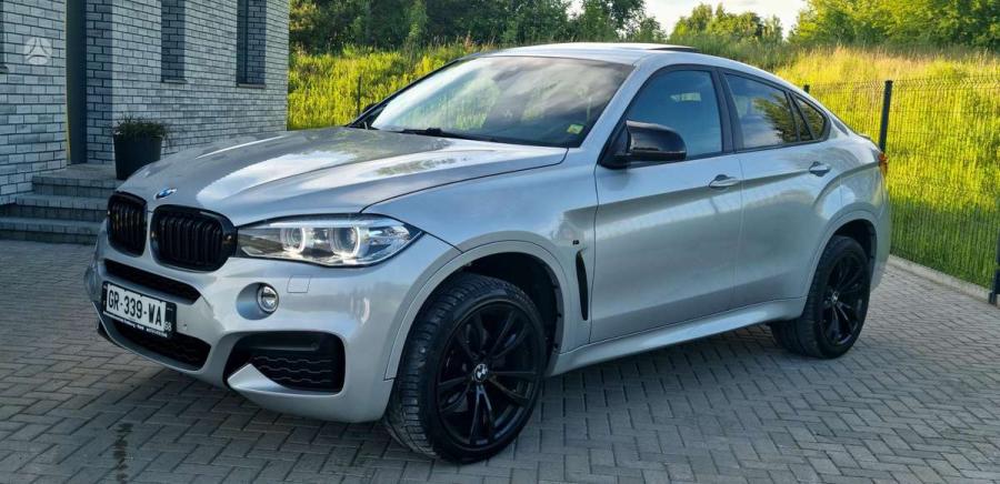Grey BMW X6 2015 in Vilnius, with an engine capacity of 2.99 L and mileage of 230 thousand km for 19950 €, photo 9 on AUTOMOTO.COM.LV