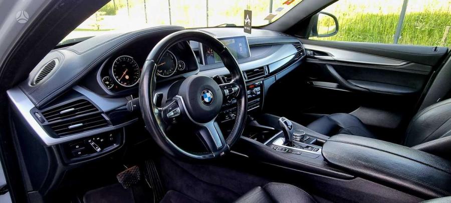 Grey BMW X6 2015 in Vilnius, with an engine capacity of 2.99 L and mileage of 230 thousand km for 19950 €, photo 10 on AUTOMOTO.COM.LV
