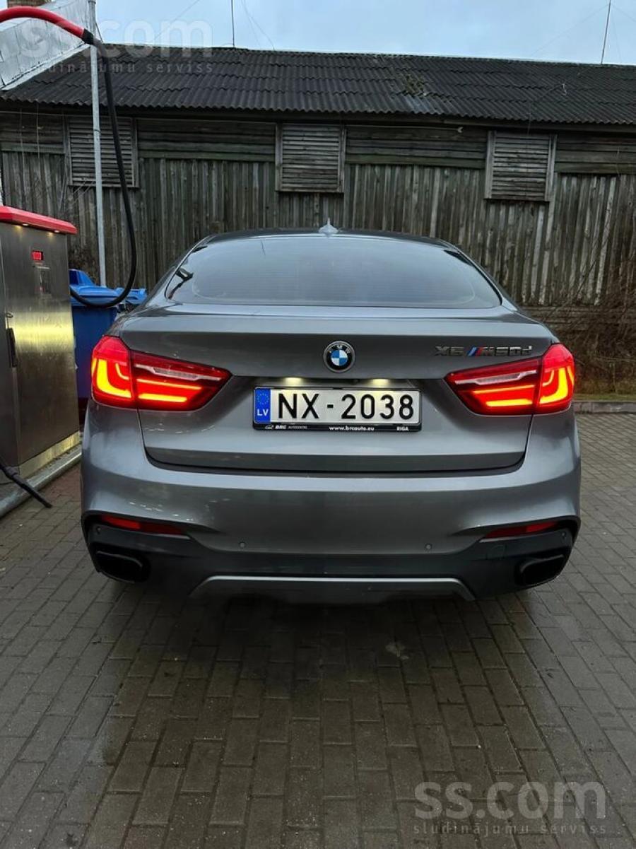 Grey BMW X6 2016 in Riga, with an engine capacity of 3.00 L and mileage of 302 thousand km for 20000 €, photo 1 on AUTOMOTO.COM.LV