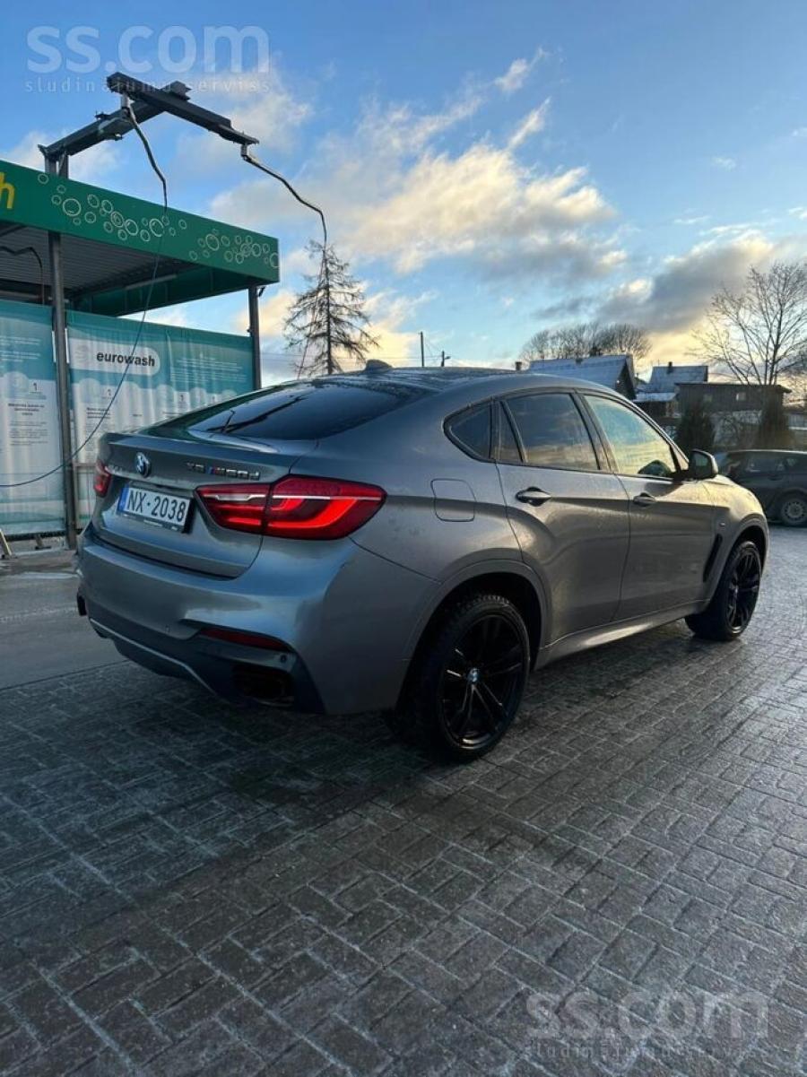 Grey BMW X6 2016 in Riga, with an engine capacity of 3.00 L and mileage of 302 thousand km for 20000 €, photo 7 on AUTOMOTO.COM.LV